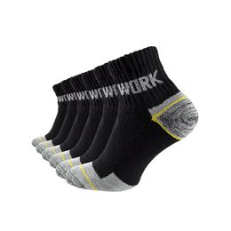 Cotton Prime Socken 'Work' Herren Gr&ouml;&szlig;e 43/46 gelb / graumeliert / schwarz