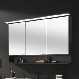 Puris c!puro Serie A Spiegelschrank 120 x 80 cm mit 3 Türen und Regal rechts geöffnet