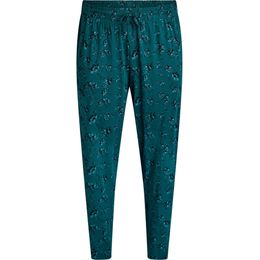 ZIZZI Pyjamahose 'Mdana' Damen Gr&ouml;&szlig;e 5XL/6XL t&uuml;rkis / smaragd / dunkelgr&uuml;n Winterkleid