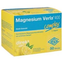 Magnesium VERLA 400 Zitrone Direkt-Granulat 50 ST