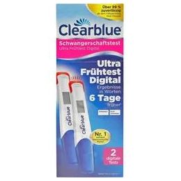 Wick Clearblue Schwangerschaftstest Ultra Fr&uuml;htest Dig 2 ST