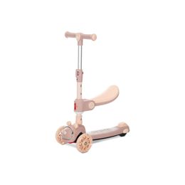 Lorelli Kinderroller Swiftie 2 in 1 Musik, Lichter, klappbarer Sitz, PU-Räder beige