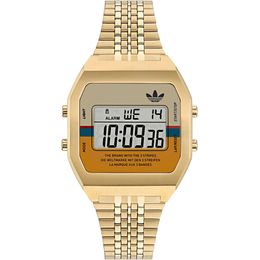 adidas originals Digitaluhr Herren Gr&ouml;&szlig;e One Size braun / gold / orange