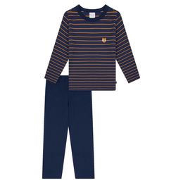 Schiesser Pyjama 'Nightwear' Jungen Gr&ouml;&szlig;e 92 navy / curry