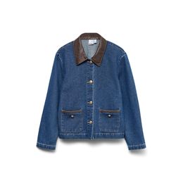 V&eacute;ro Moda Vero Moda Jacke 'VMaline' Damen Gr&ouml;&szlig;e L blue denim / schoko