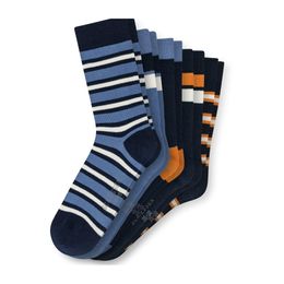 Schiesser Socken 'Jump' Jungen Gr&ouml;&szlig;e 31/34 marine / hellblau / orange / wei&szlig;
