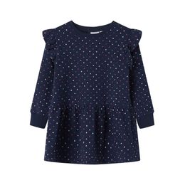 name it Kleid 'NMFOeana' M&auml;dchen Gr&ouml;&szlig;e 116 navy / taubenblau / orchidee / wei&szlig;