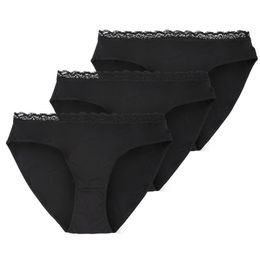 Gina Benotti 3 Damen Slips mit Spitze