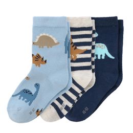 Topomini 3 Paar Baby Socken mit Dino-Motiven