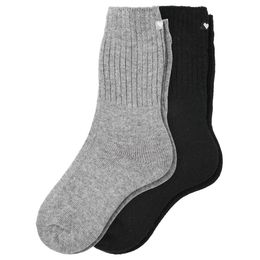 Gina Benotti 2 Paar Damen Socken mit Wolle