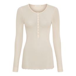 Seamless Basic Shirt 'Granddad' Damen Gr&ouml;&szlig;e S/M beige