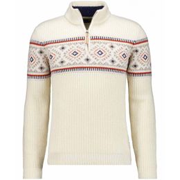 Rundhalspullover Ragman, Herren, Gr. 52, ecru, 008, 80% Wool 20% Nylon, Pullover