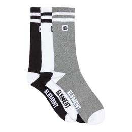 Socken Element "2Tone Icon 3Pk", Herren, schwarz, weiß, grau htr, 71% Baumwolle, 24% Polyester, 4% Elastodien, 1% Elasthan, Socken