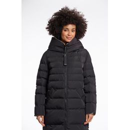 Rino & Pelle Steppmantel RINO & PELLE, Damen, Gr. 38, braun (schwarz and toffee), Doubleface, Obermaterial: 100% Polyester. Futter: 100% Polyester, normal kniebedeckend, Mäntel, im Wendedesign