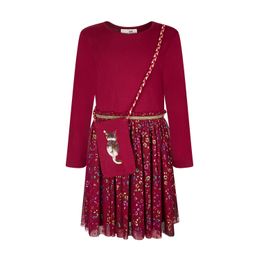 Sommerkleid happy girls "dress", M&auml;dchen, Gr. 146, EURO-Gr&ouml;&szlig;en, berry, Stoff, 100% Baumwolle, normal, Kleider Sommerkleid