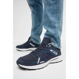 Sneaker CAMP DAVID, Herren, Gr. 44, blau, Leder, Synthetik, Textil, mehrfarbig, Schuhe, mit gepolstertem Einstieg