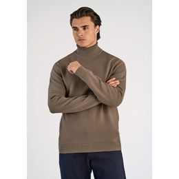Rollkragenpullover LINDBERGH "LINDBERGH Rollkragenpull", Herren, Gr. M, dusty army, Obermaterial: 52% Viskose, 26% Polyester, 22% Polyamid, hoch geschlossener Ausschnitt, Pullover
