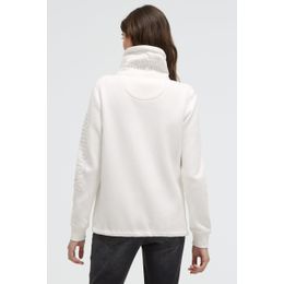 SOCCX Damen Sweatjackewei&szlig;, Gr. XXL, bedruckt, Material: 72% Baumwolle, 28% Polyester, Sweatjacken, mit Bindeband am Saum
