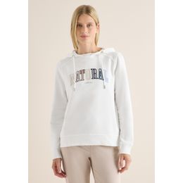 Hoodie Cecil, Damen, Gr. L (42), vanilleweiß, Sweatware, 65% Baumwolle, 35% Polyester, bedruckt, normal, ohne Ausschnitt, elastischer Bund, Sweatshirts, im Hoodie-Style