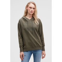 Kapuzensweatshirt SOCCX, Damen, Gr. L, true khaki, Material: 95% Baumwolle, 5% Elasthan, bedruckt, regular fit, Rundhals, eingesetzt Rippbündchen, Sweatshirts, mit Reißverschluss an den Seiten