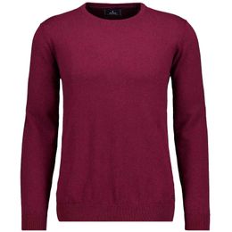 Rundhalspullover Ragman, Herren, Gr. 48, portwein, 696, 95% Baumwolle 5% Cashmere, Rundhals, Pullover