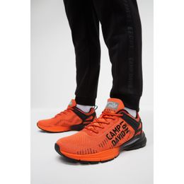 Sneaker CAMP DAVID, Herren, Gr. 46, signal orange, Synthetik, Textil, mehrfarbig, Schuhe, mit Wechselfußbett