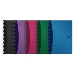 Oxford Office Urban Mix Collegeblock DIN A5 Liniert Spiralbindung PP (Polyproplylen) Farbig sortiert Nicht perforiert 180 Seiten 90 Blatt