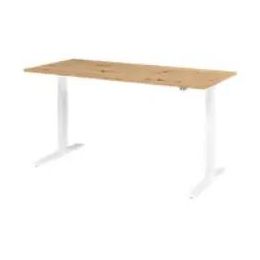 Hammerbacher VXMKA Elektrisch Höhenverstellbar Sitz-Stehschreibtisch Eiche C-Fuß 1.800 (B) x 800 (T) x 1.200 (H) mm Spanplatte, Stahl