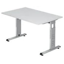 Hammerbacher VOS Höhenverstellbar Schreibtisch Weiß C-Fuß 1.200 (B) x 800 (T) x 850 (H) mm Spanplatte, Stahl