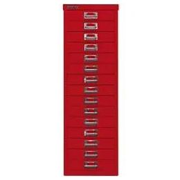 Bisley Schubladenschrank 15 Sch&uuml;be Kardinal Rot 279 x 380 x 860 mm