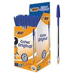 BIC Cristal Original Kugelschreiber Blau Mittel 0.4 mm 50 Stück