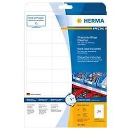 Herma Wetterfeste Etiketten 4582 DIN A4 Weiß Rechteckig 66 x 33,8 mm 10 Blatt à 24 Etiketten