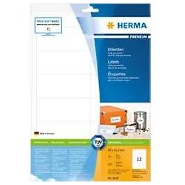 Herma Adressetiketten 8628 Weiß Rechteckig 97 x 42,3 mm 10 Blatt à 12 Etiketten