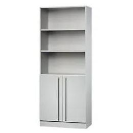 Hammerbacher Sina Melaminharzbeschichtete Spanplatte Schrank 4 Fachböden 800 x 420 x 2.004 mm Grau