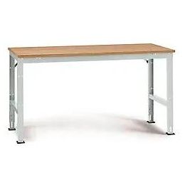 Manuflex Arbeitstisch Universal Stationär Multiplex, Stahl Lichtgrau 1.000 x 600 mm
