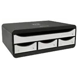Exacompta Glossy Schubladenbox Kunststoff Weiß 4 Schübe 35,5 x 27 x 13,5 cm DIN A4+