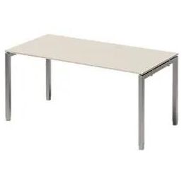 Bisley Cito Höhenverstellbar Schreibtisch Hellgrau 4 Metallfüße 1.600 (B) x 800 (T) x 740 (H) mm MFC (Melaminbeschichtete Spanplatte), Stahl