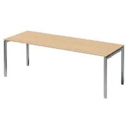 Bisley Cito Höhenverstellbar Schreibtisch Ahorn 4 Metallfüße 2.200 (B) x 800 (T) x 740 (H) mm MFC (Melaminbeschichtete Spanplatte), Stahl