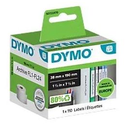 Dymo LW Rückenschilder Authentisch 99018 S0722470 Selbsthaftend Schwarz auf Weiß 38 x 190 mm 110 Etiketten