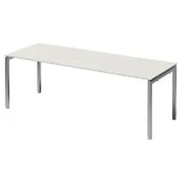 Bisley Cito Höhenverstellbar Schreibtisch Hellgrau 4 Metallfüße 2.200 (B) x 800 (T) x 740 (H) mm MFC (Melaminbeschichtete Spanplatte), Stahl