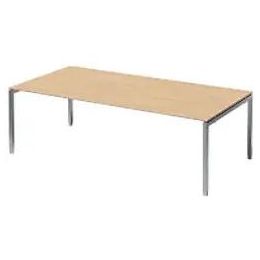 Bisley Cito Höhenverstellbar Konferenztisch Ahorn 4 Metallfüße 2.400 (B) x 1.200 (T) x 740 (H) mm MFC (Melaminbeschichtete Spanplatte), Stahl
