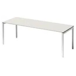 Bisley Cito Höhenverstellbar Schreibtisch Hellgrau 4 Metallfüße 2.200 (B) x 800 (T) x 740 (H) mm MFC (Melaminbeschichtete Spanplatte), Stahl