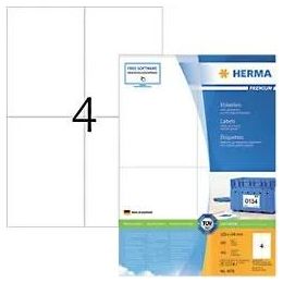 Herma Adressetiketten 4676 Weiß DIN A4 105 x 148 mm 100 Blatt à 4 Etiketten