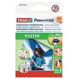 Tesa Powerstrips Poster Klebestreifen 200 g Weiß 20 Stück