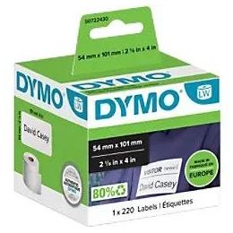 Dymo LW Versandetiketten Authentisch 99014 S0722430 Selbsthaftend Schwarz auf Weiß 54 x 101 mm 220 Etiketten