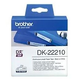 Brother QL Beschriftungsband Authentisch DK-22210 DK-22210 Selbsthaftend Schwarz auf Weiß 29 x 29 mm