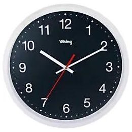 Viking Analog Wanduhr Schwarz, Weiß 31,5 x 5 cm