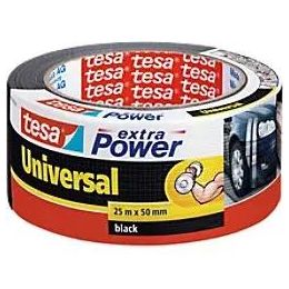 Tesa Klebeband extra Power Universal Schwarz 50 mm (B) x 25 m (L) Kraftklebeband