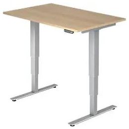 Hammerbacher VXDSM Elektrisch Höhenverstellbar Sitz-Stehschreibtisch Eiche T-Fuß 1.200 (B) x 800 (T) x 1.270 (H) mm Spanplatte, Stahl
