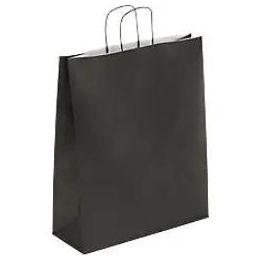 RAJA Tragetasche Papier Schwarz 40 x 14 x 35 cm 50 Stück